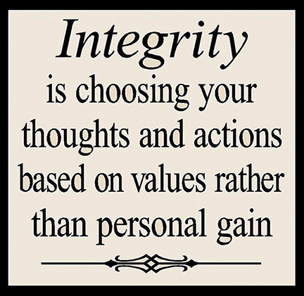 Day 847 – Personal Integrity – Wisdom Unplugged - Wisdom-Trek
