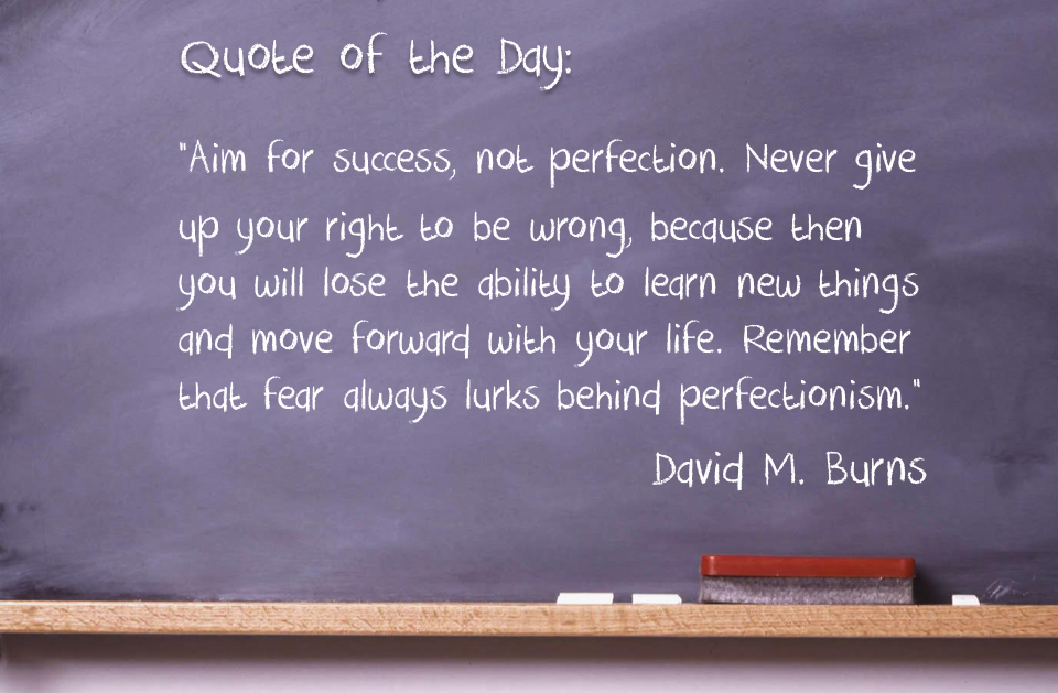 Day 925 – Aim for Success, Not Perfection – Wisdom Unplugged - Wisdom ...