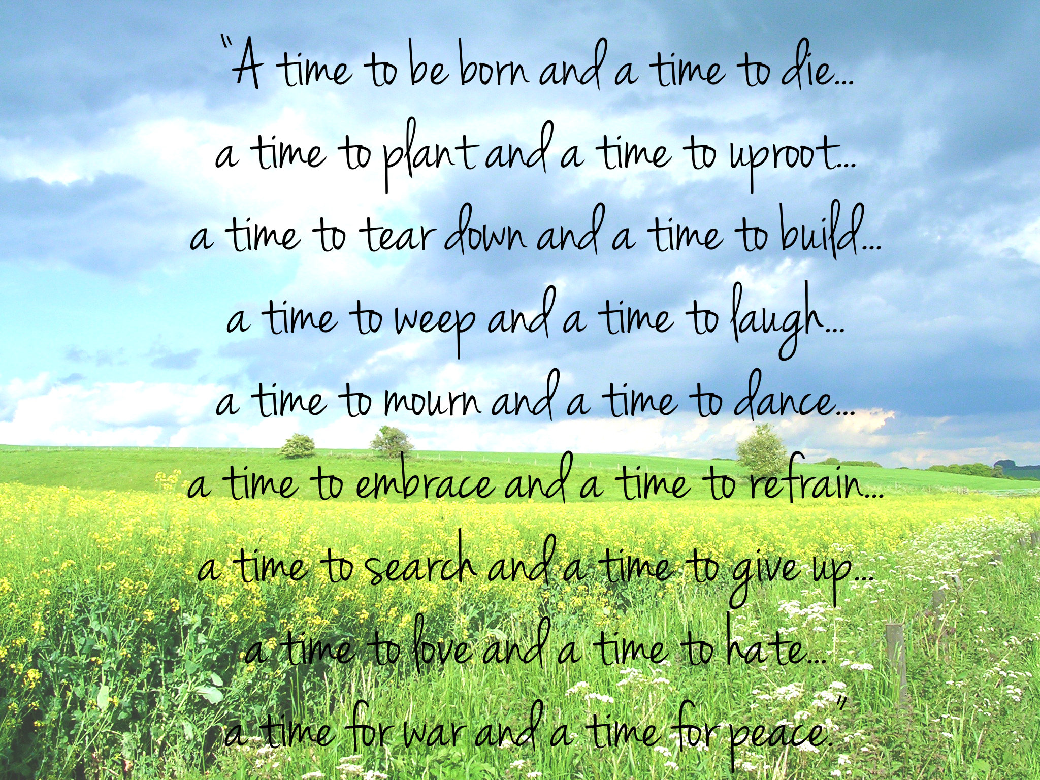 Day 2000 – A Time for Everything – Daily Wisdom - Wisdom-Trek