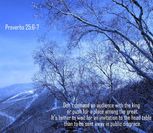 Day 2310 – Wisdom Nuggets – Proverbs 25:1-7 – Daily Wisdom - Wisdom-Trek