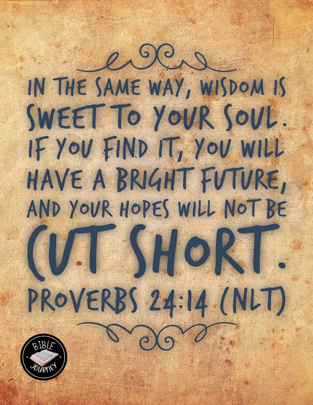 Day 2305 – Wisdom Nuggets – Proverbs 24:8-14 – Daily Wisdom - Wisdom-Trek